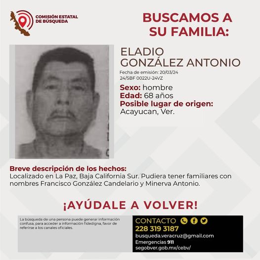 Búsqueda de familiares | Comisión de Búsqueda de Personas del Estado de ...