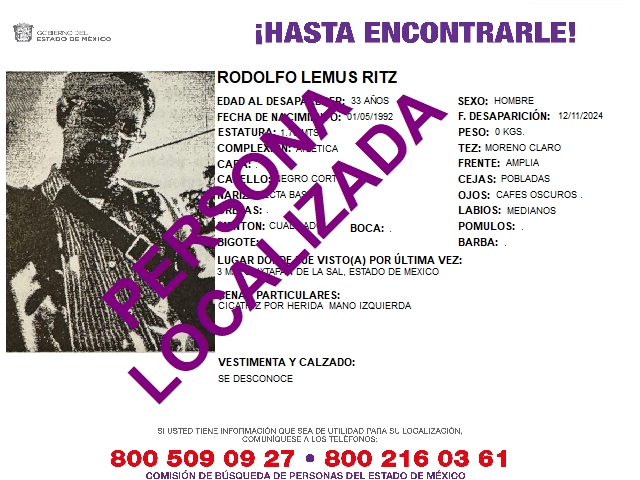 Boletines de personas localizadas | Comisión de Búsqueda de Personas ...