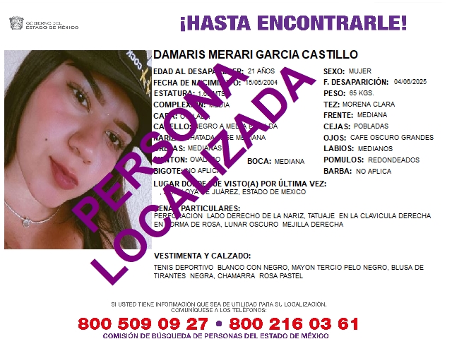 Boletines de personas localizadas | Comisión de Búsqueda de Personas ...