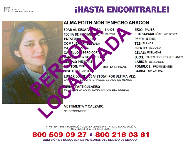 Boletines de personas localizadas | Comisión de Búsqueda de Personas ...