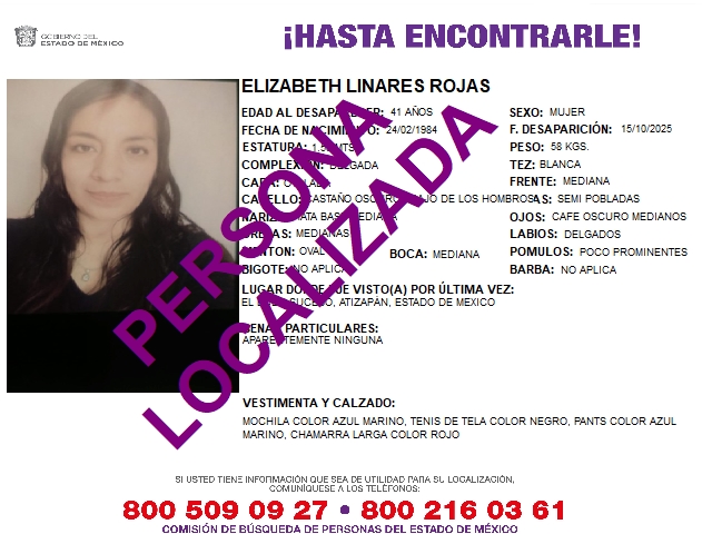 Boletines de personas localizadas | Comisión de Búsqueda de Personas ...