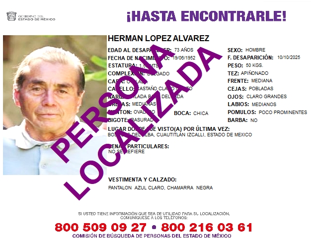 Boletines de personas localizadas | Comisión de Búsqueda de Personas ...